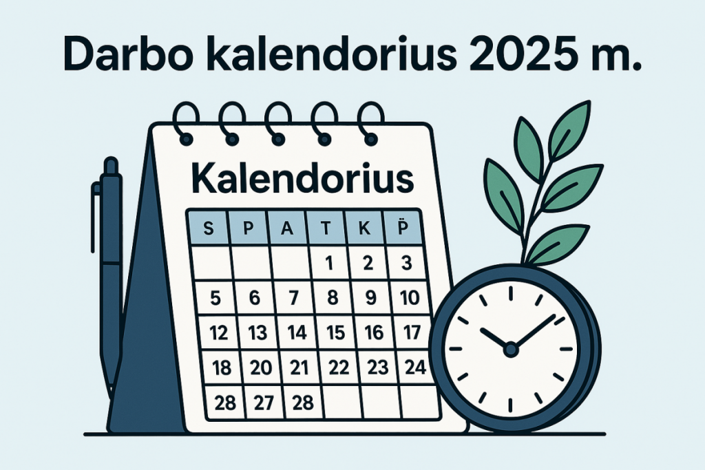 Darbo kalendorius 2025 m.